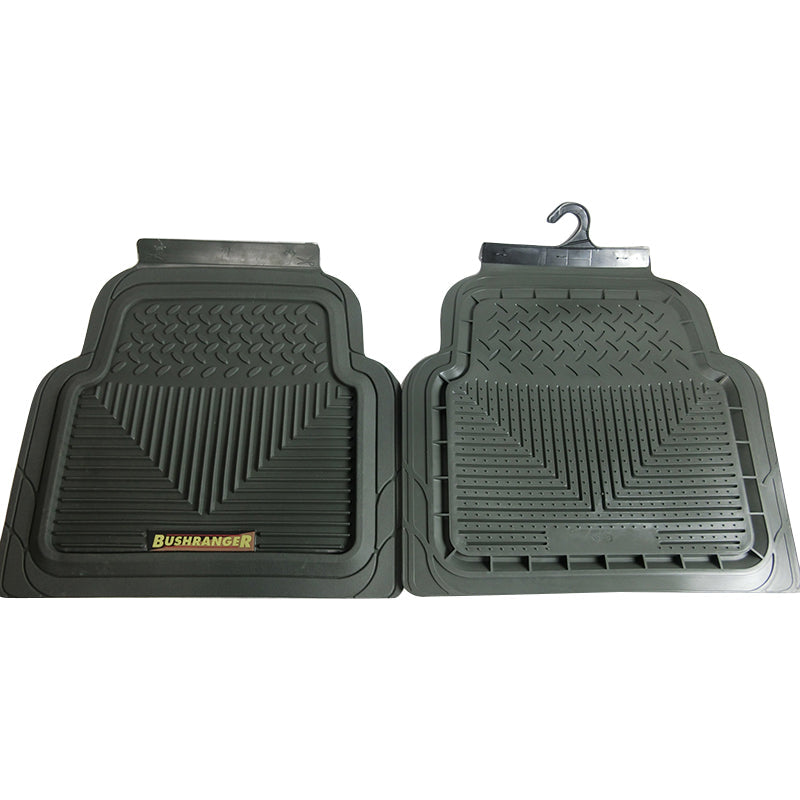 Bushranger Mudtamer Mud Tamer Solid Rubber Floor Mats Rear Pair Charco ...