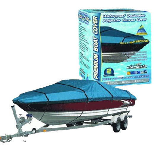 Canvas Waterproof Boat Cover 4.3M-4.8M 14Ft To 16Ft 600 Denier BCC16 ...
