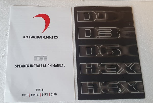 Diamond Audio D1 Series 6 x 9 Full Range 2-Way 100W RMS Speakers D191i ...