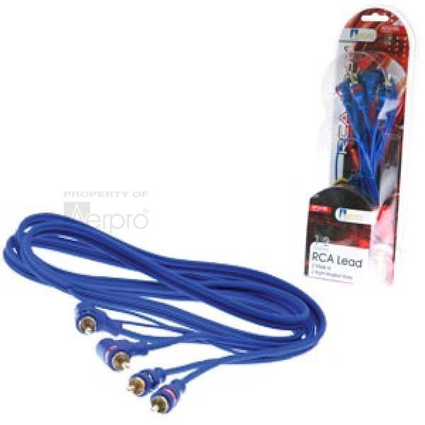 RCA Leads1.2 Metre Right Angle Blue AP324BL – Motoquipe New Zealand