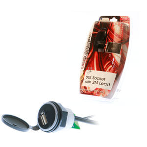 12V Adapter USB Charger Socket 2 Meter Lead APUSBD2 – Motoquipe New Zealand