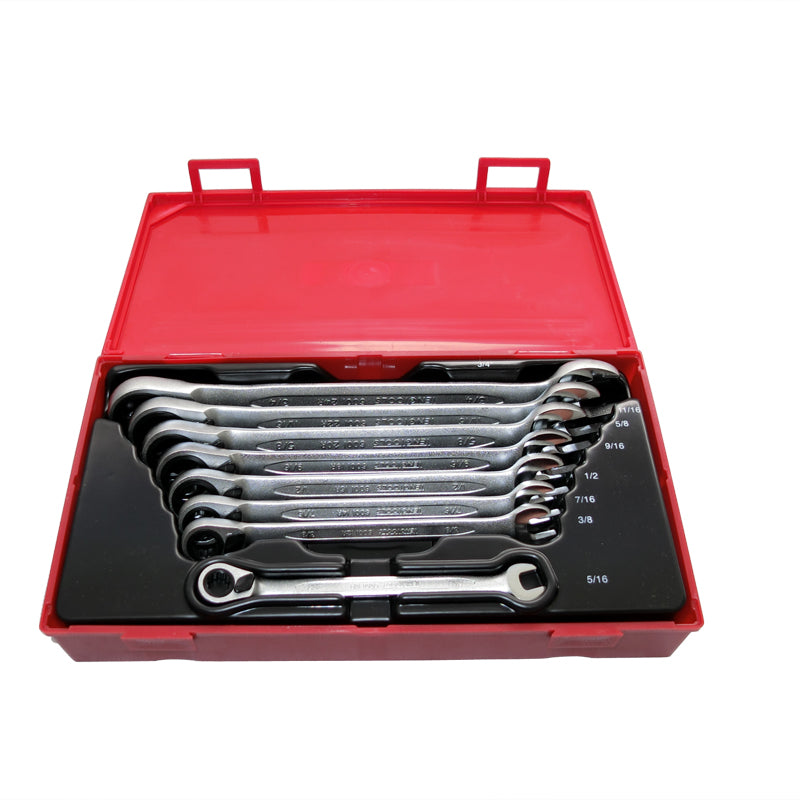 Teng Tools 8 Piece Metric Ratchet Spanner Set Kit Ratcheting TT6508R ...